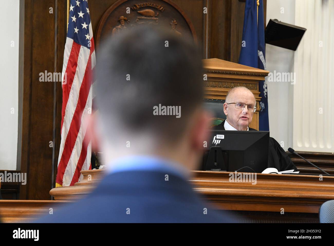 Kenosha, Wisconsin, USA. 25th Oct, 2021. Circuit Court Judge BRUCE E ...