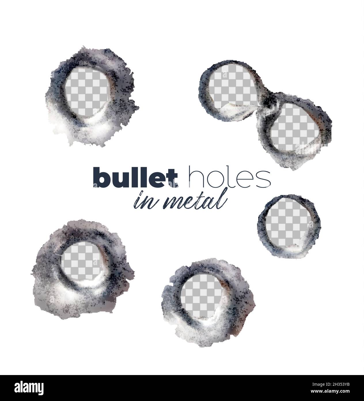 Gun holes wall Stock Vector Images - Alamy