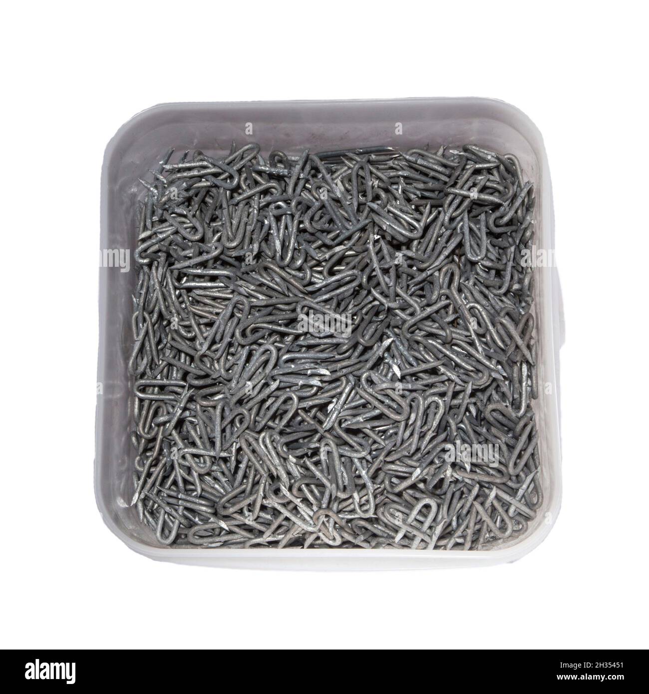 Fencing Staples - Cutout on white background, hardware, fasteners and ...