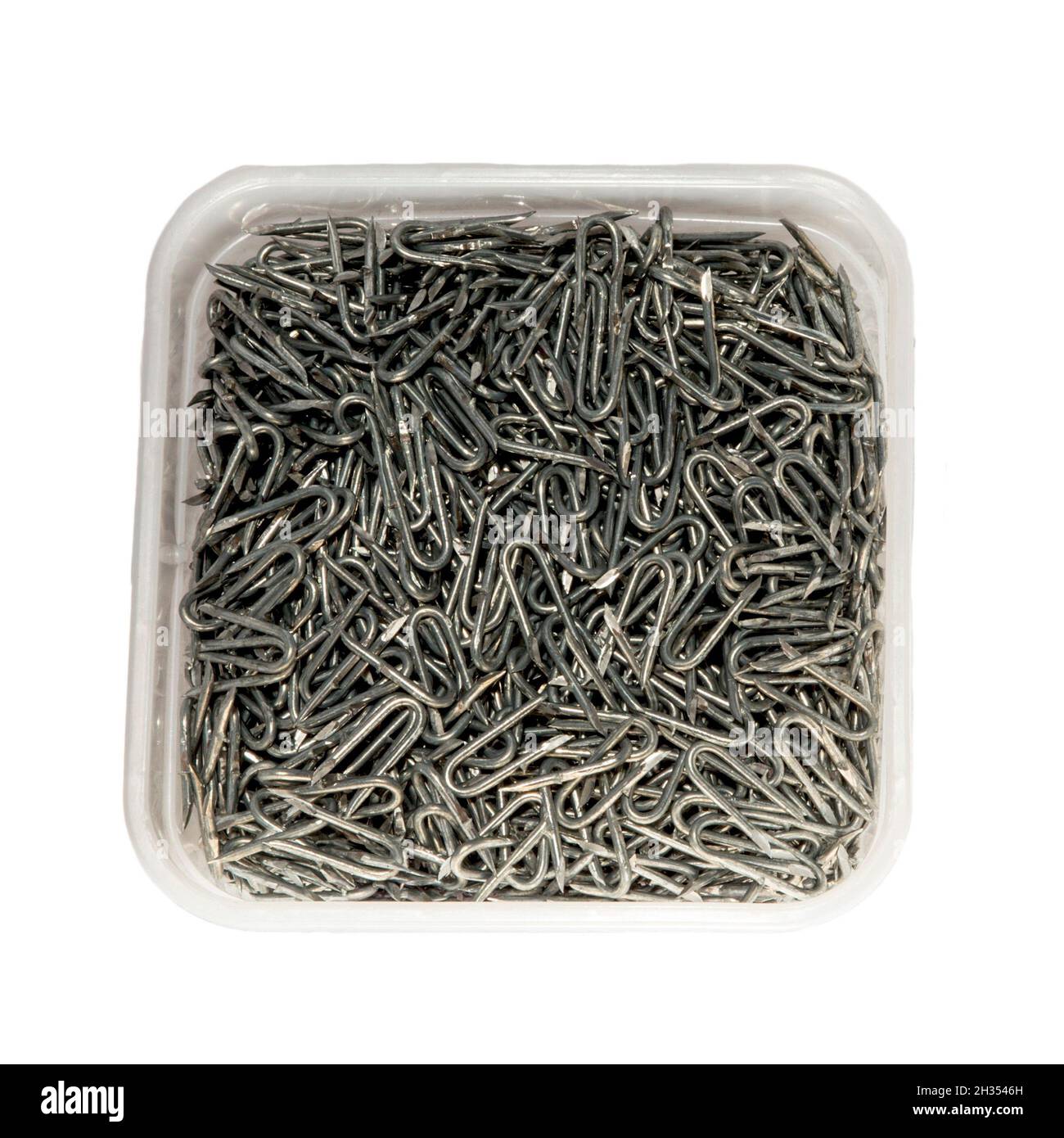 Fencing Staples - Cutout on white background, hardware, fasteners and ...