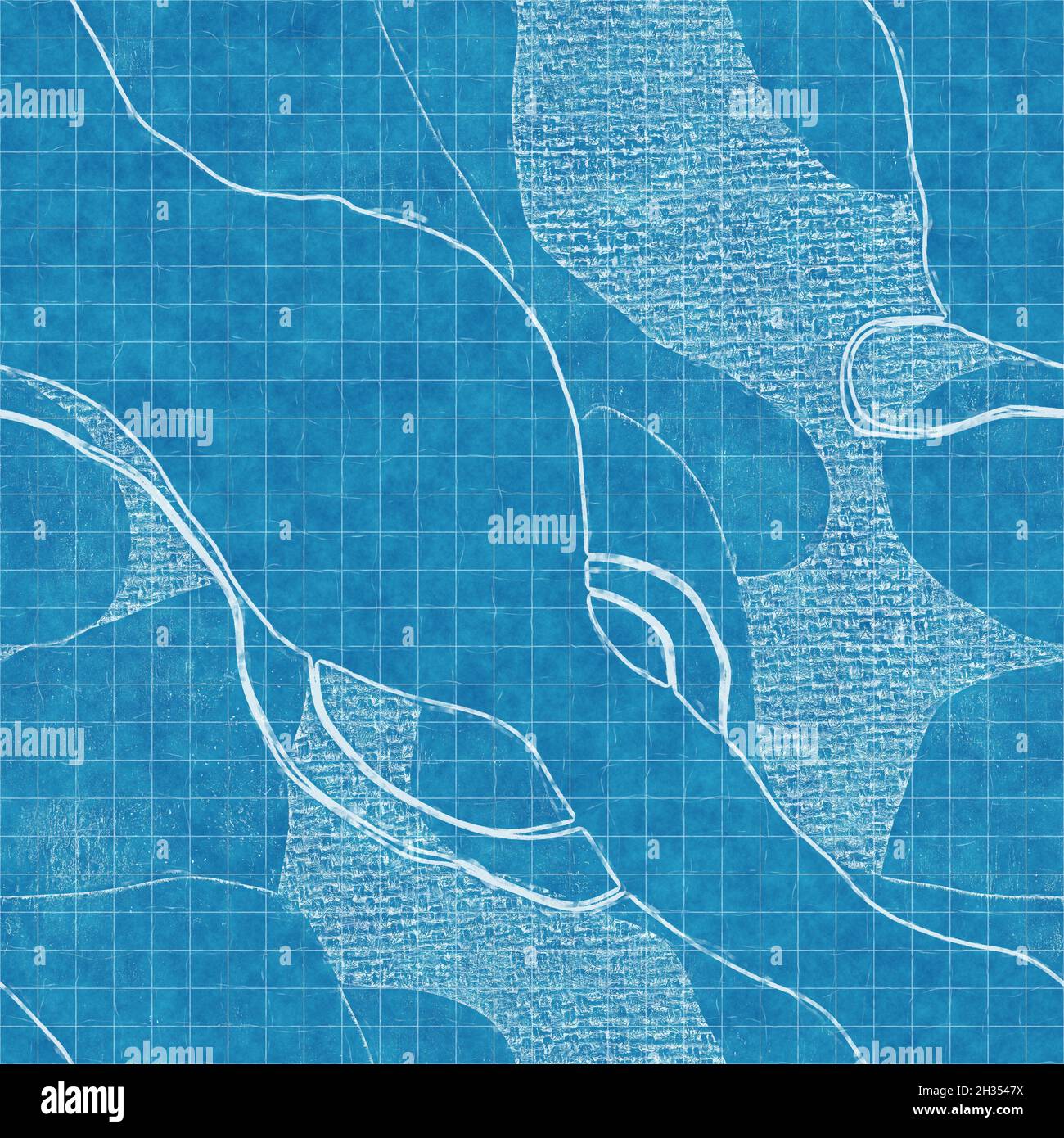 Seamless bright blue blueprint pattern for textile and print Stock ...