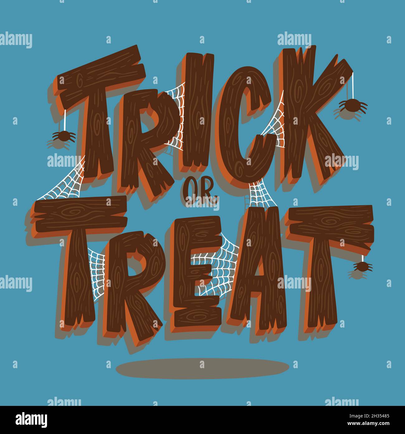 trick treat lettering design vector illustration Stock Vector Image ...