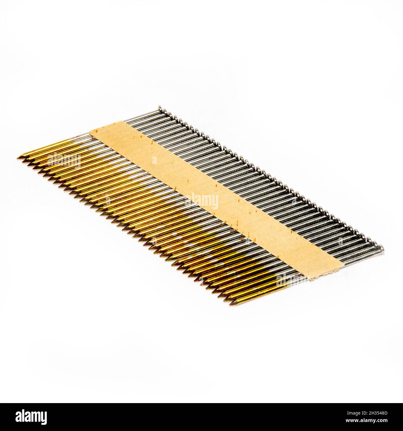 Smooth Bright Nails - Cutout on white background, hardware, fasteners ...