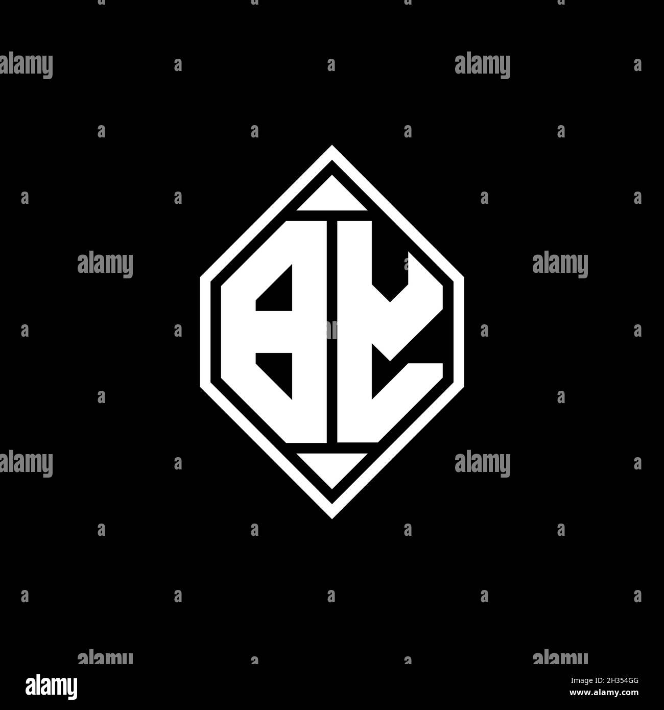 BW Monogram logo letter with Gemoteric line rounded shape style design ...