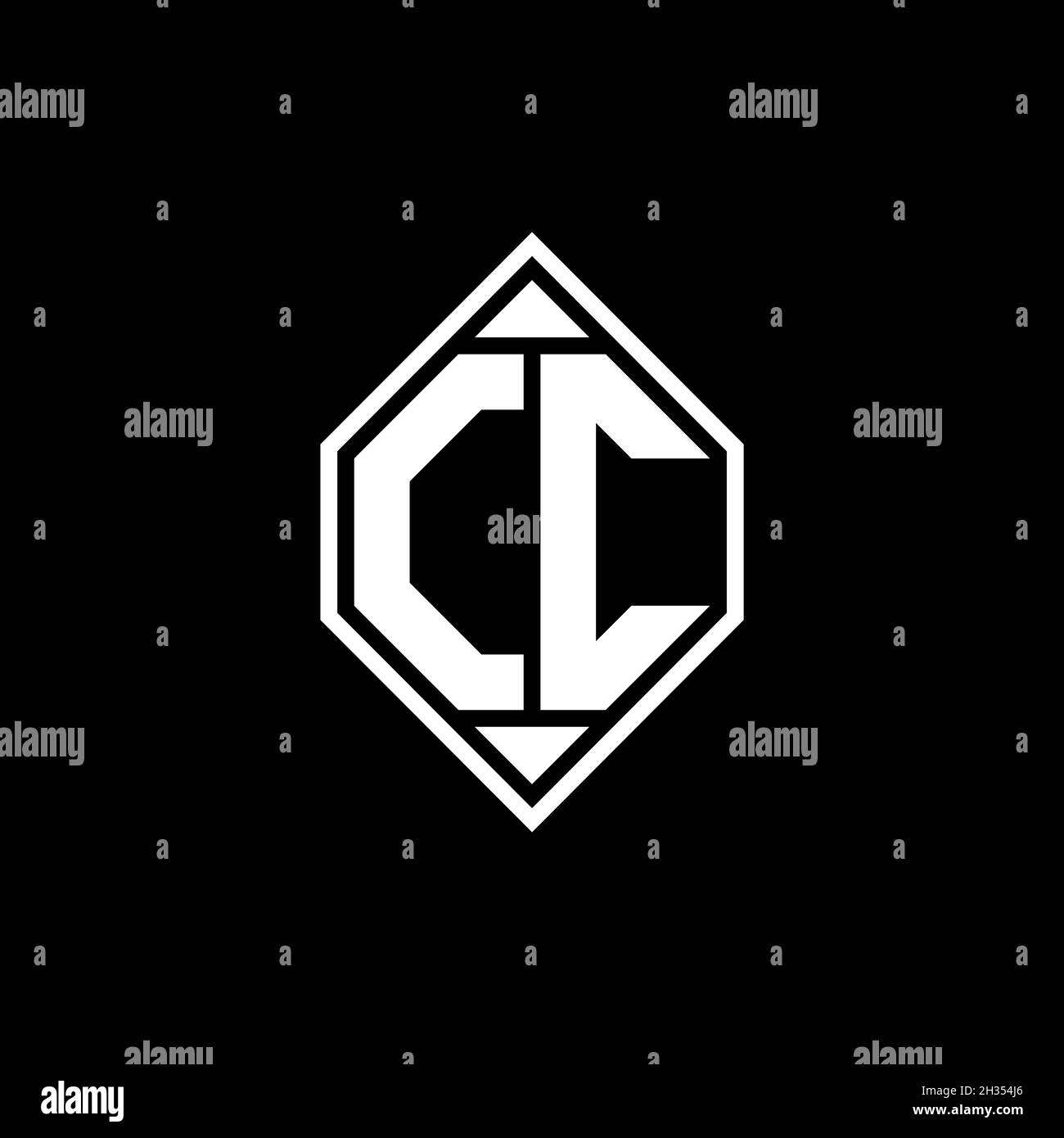 CA Monogram logo letter with Gemoteric line rounded shape style design ...