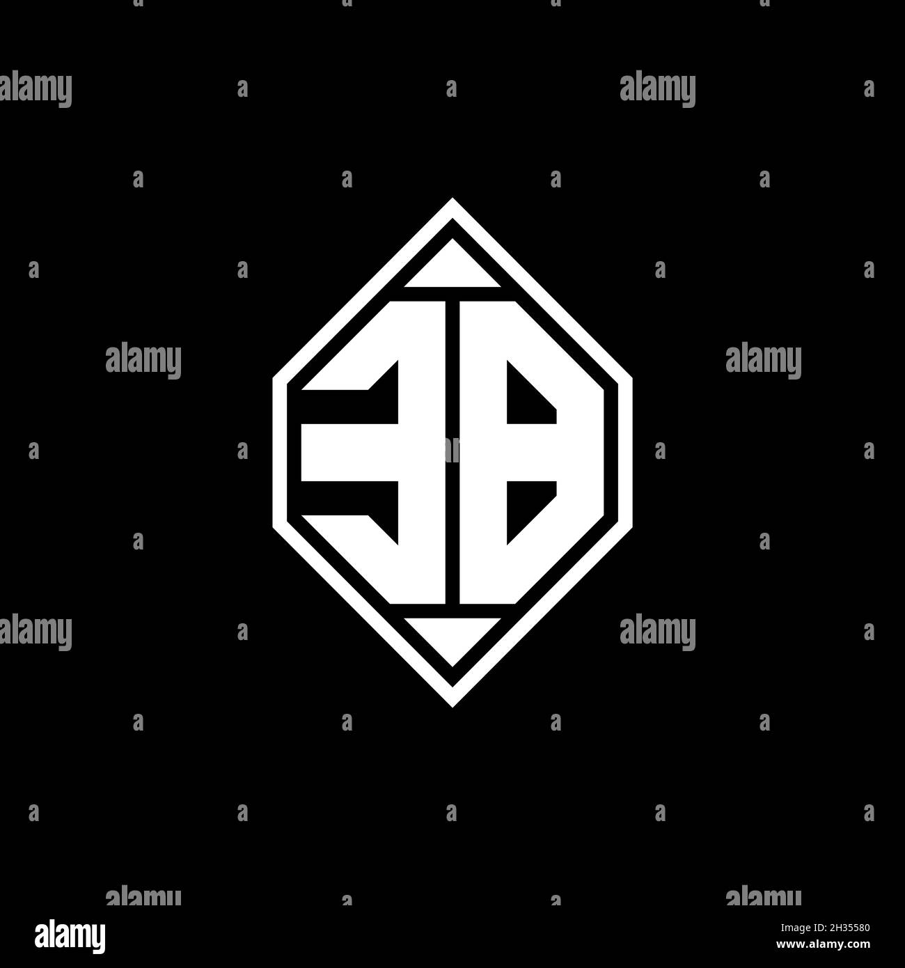 EB Monogram logo letter with Gemoteric line rounded shape style design ...