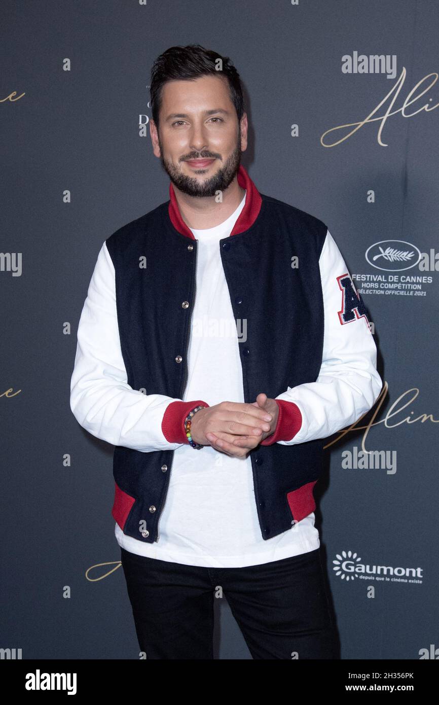 Maxime Gueny attending the Aline Premiere at the Grand Rex Cinema in ...