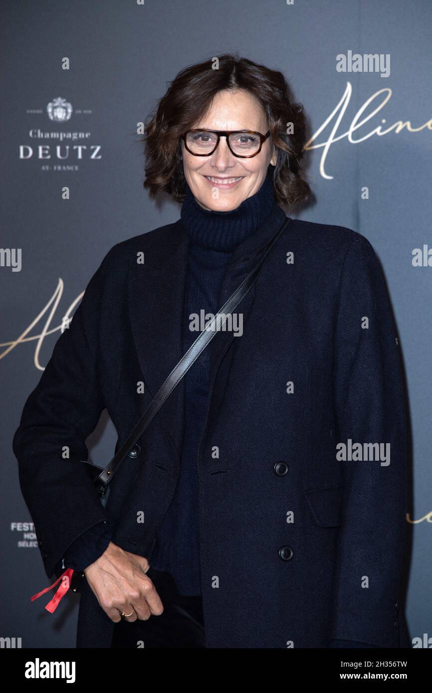 Ines de la Fressange attending the Aline Premiere at the Grand Rex ...