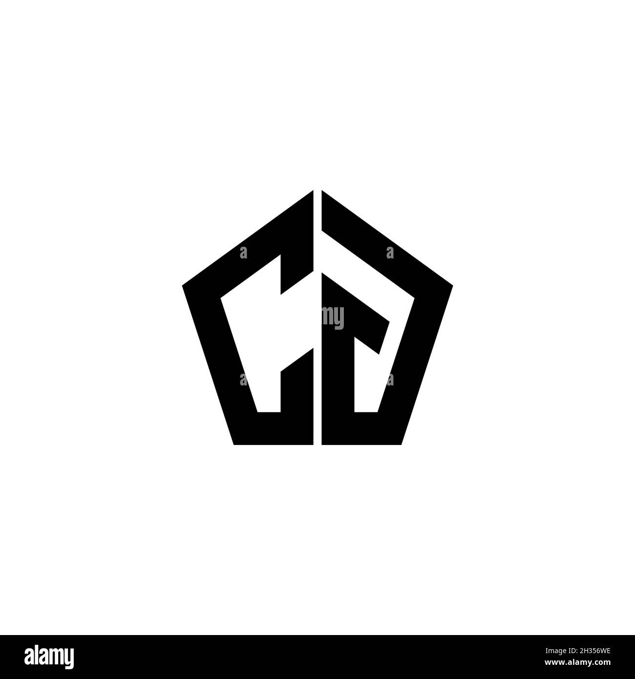 CG Monogram logo letter with Gemoteric line rounded shape style design ...