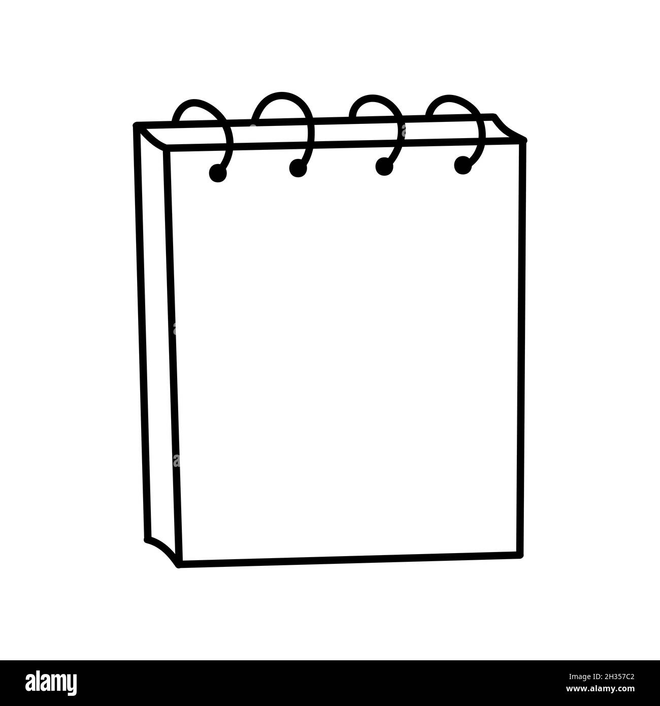 Vector illustration in doodle style isolated on white background. Blank ...