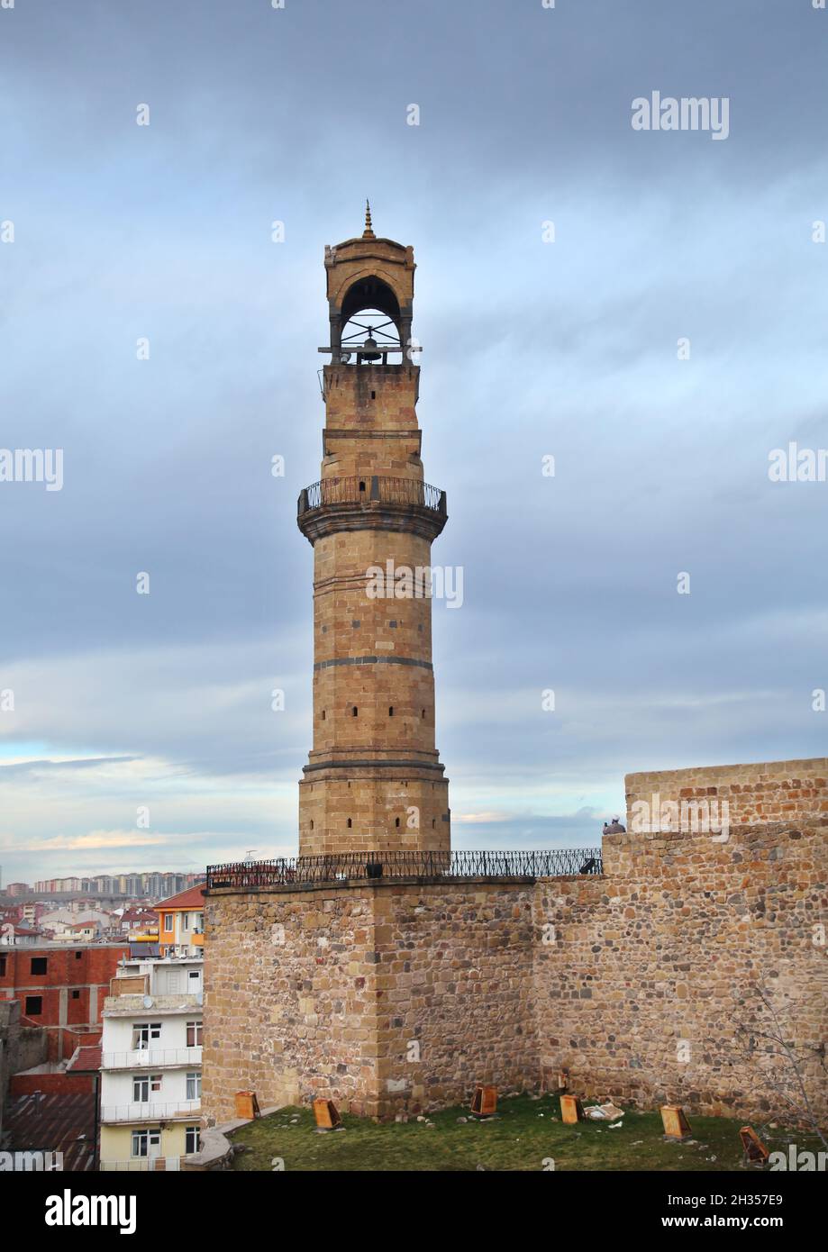 Nigde Castle and watch tower at city of Nigde in Central Anatolia ...