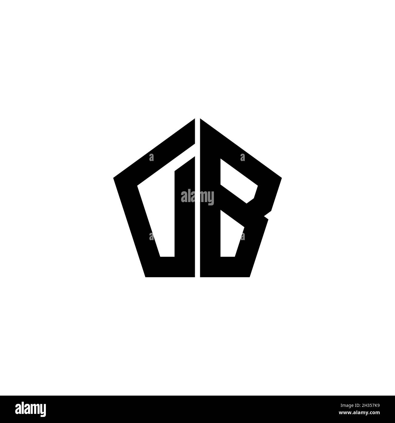 DB Monogram logo letter with polygonal geometric shape style design ...