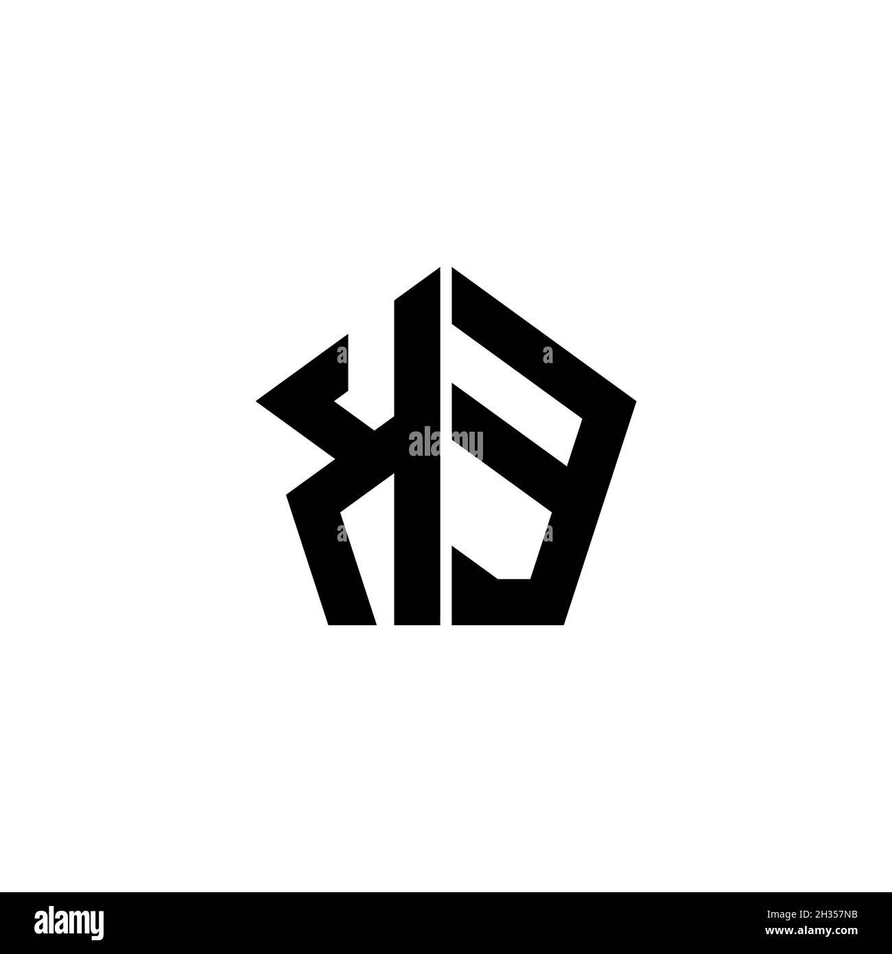 KE Monogram logo letter with polygonal geometric shape style design ...