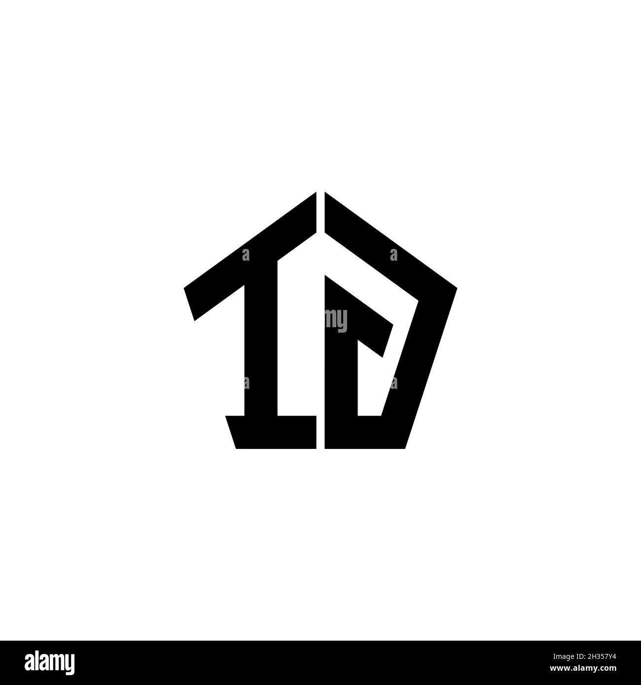 IG Monogram logo letter with polygonal geometric shape style design ...