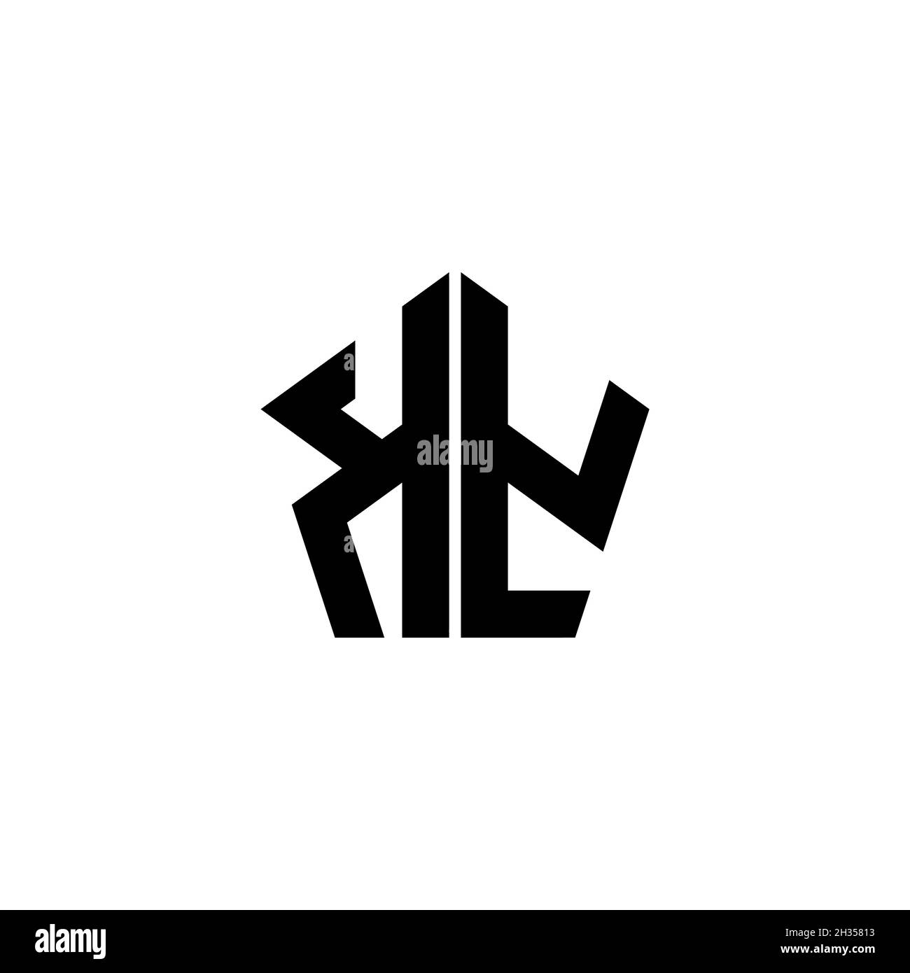 KY Monogram logo letter with polygonal geometric shape style design ...