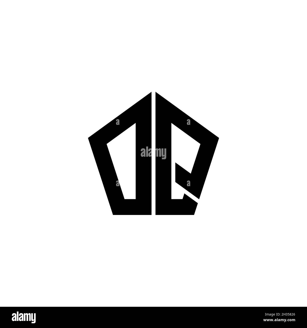 OQ Monogram logo letter with polygonal geometric shape style design ...
