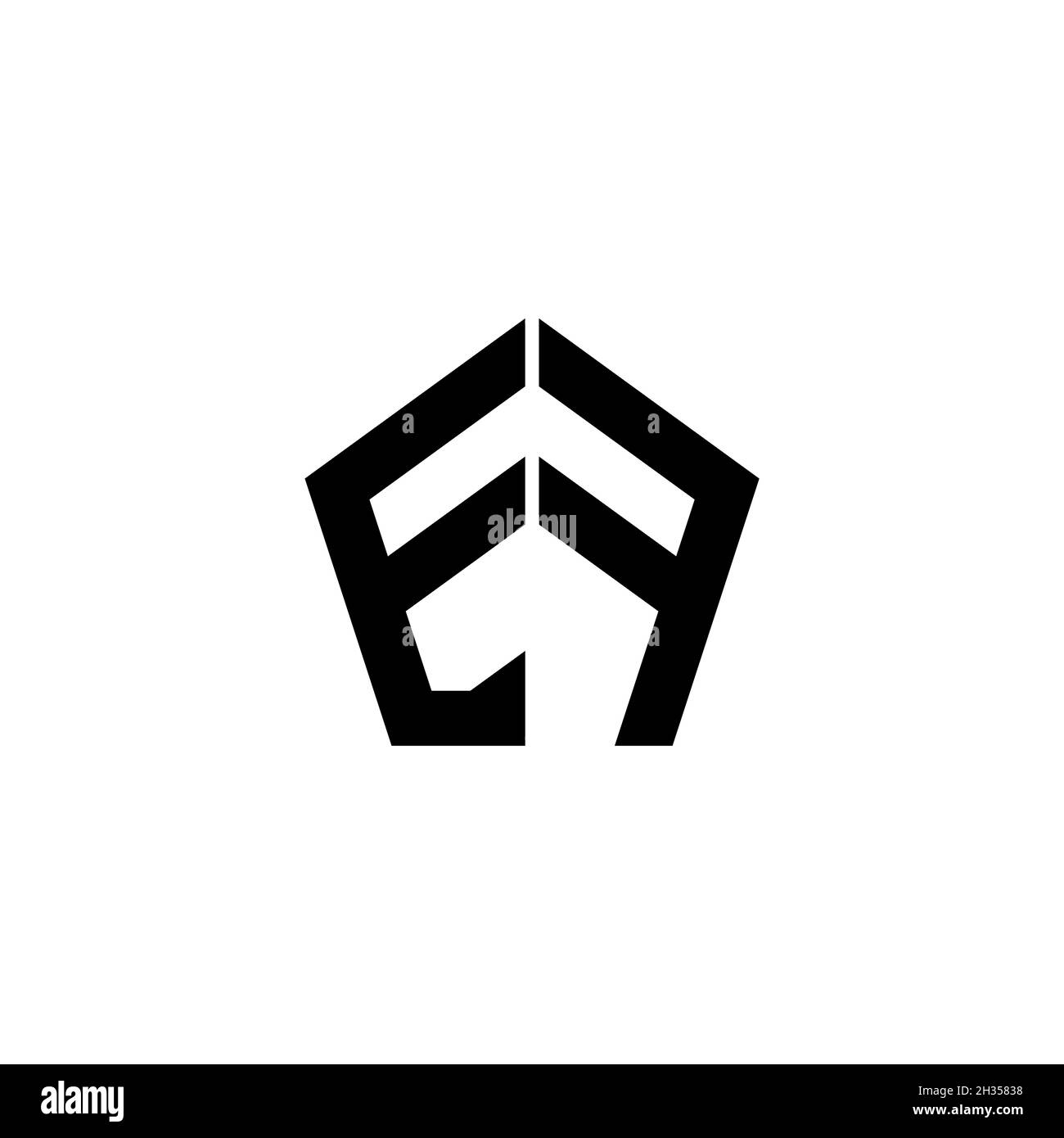 EF Monogram logo letter with polygonal geometric shape style design ...