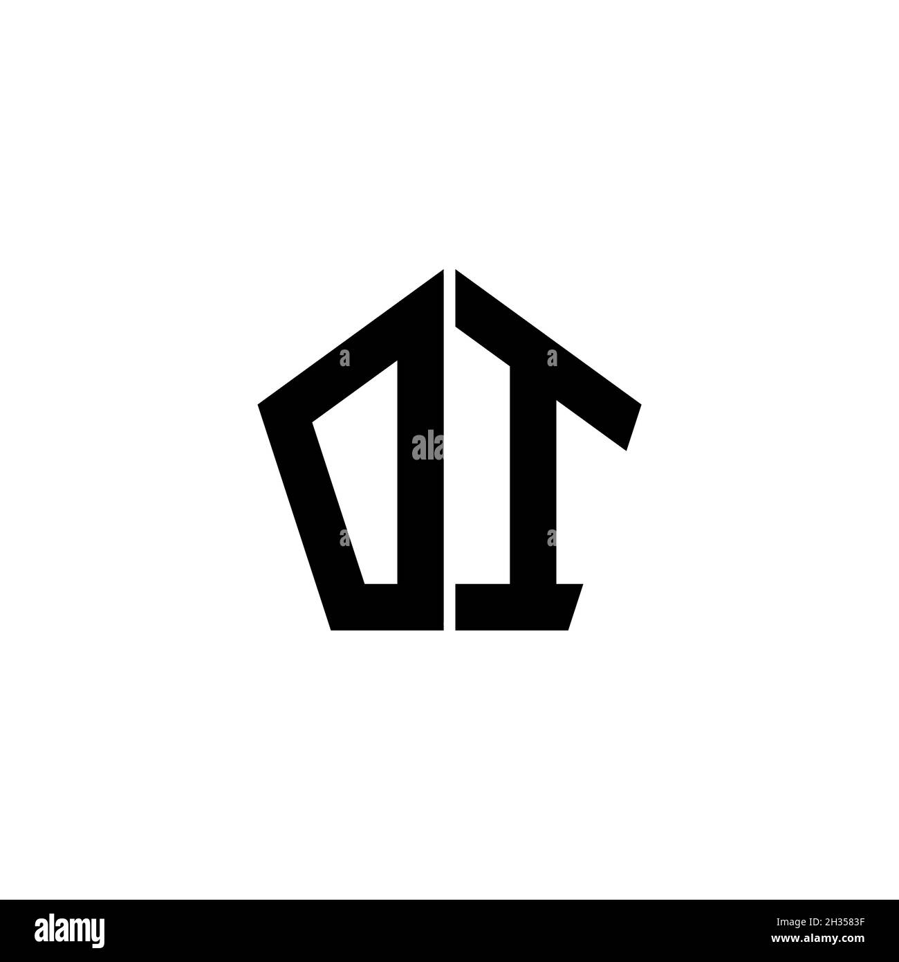 OI Monogram logo letter with polygonal geometric shape style design ...