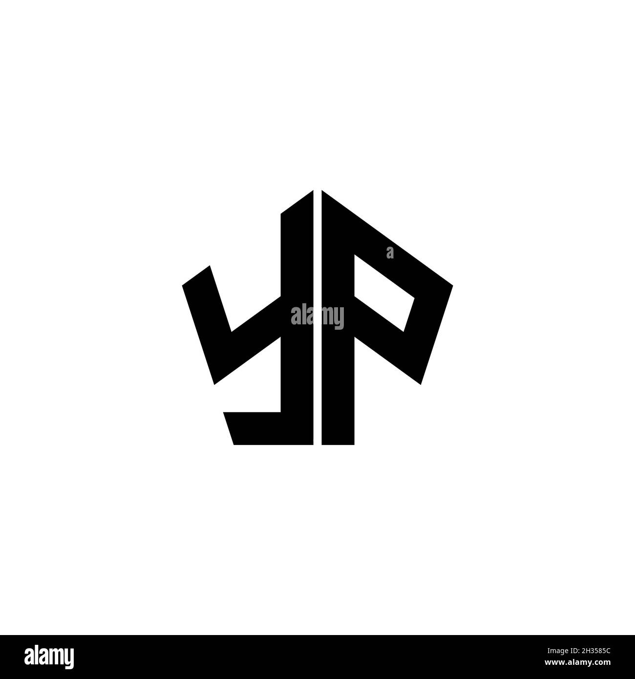 YP Monogram logo letter with polygonal geometric shape style design ...