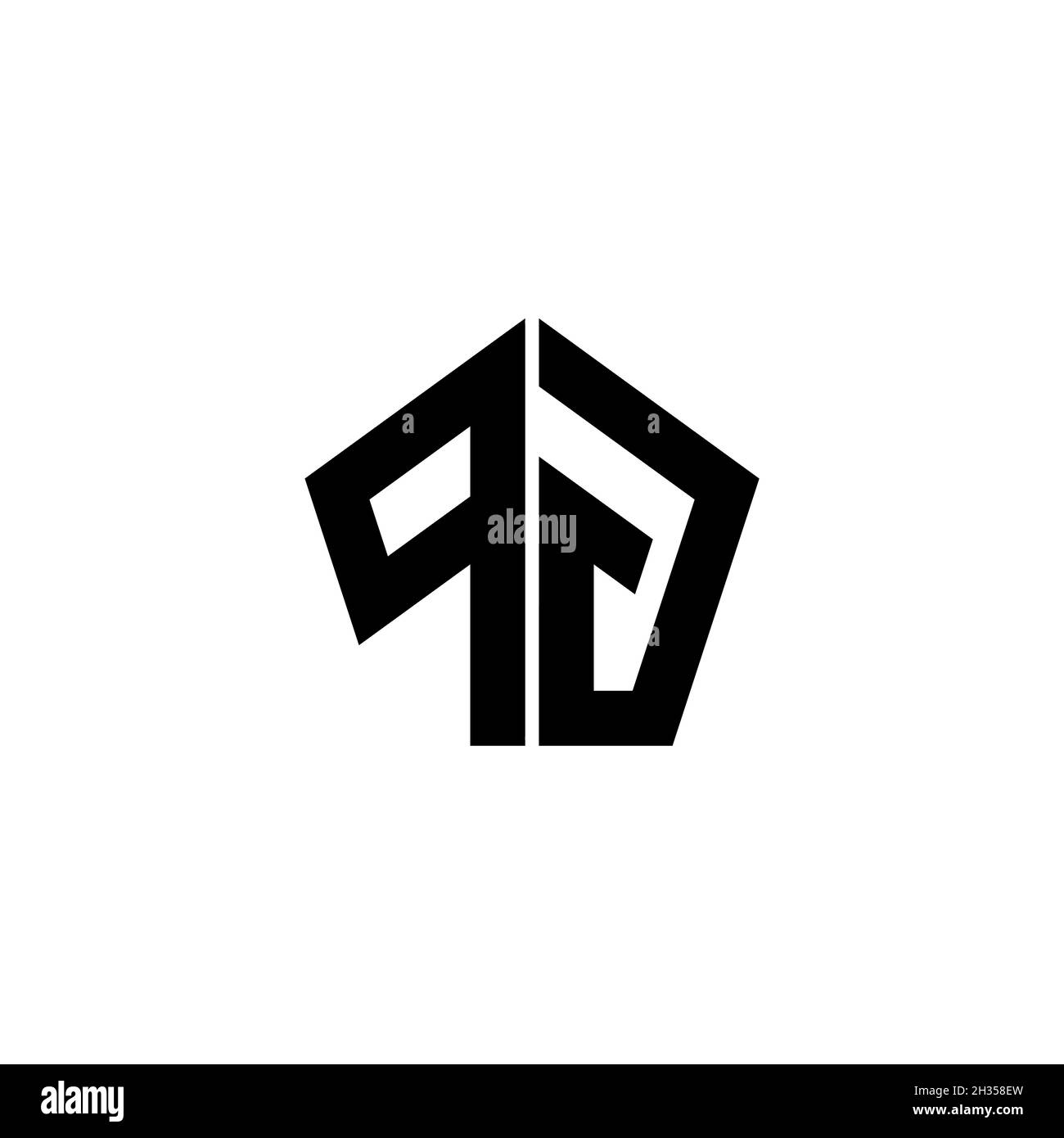 PG Monogram logo letter with polygonal geometric shape style design ...