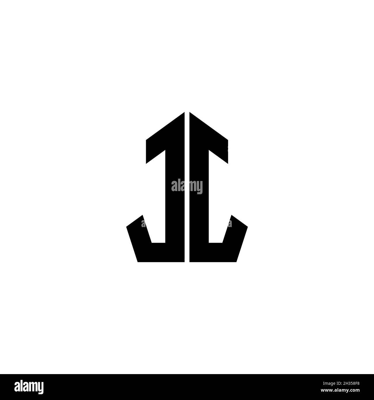 JJ Monogram logo letter with polygonal geometric shape style design isolated on white background ...