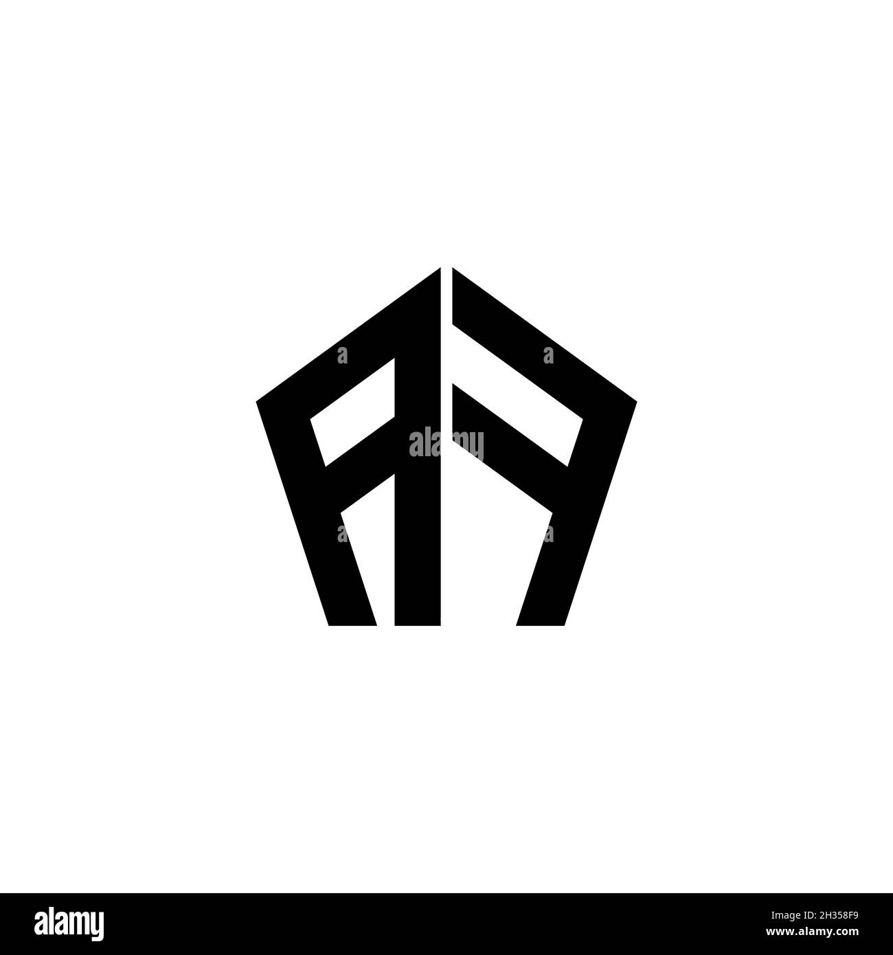 AF Monogram logo letter with polygonal geometric shape style design ...