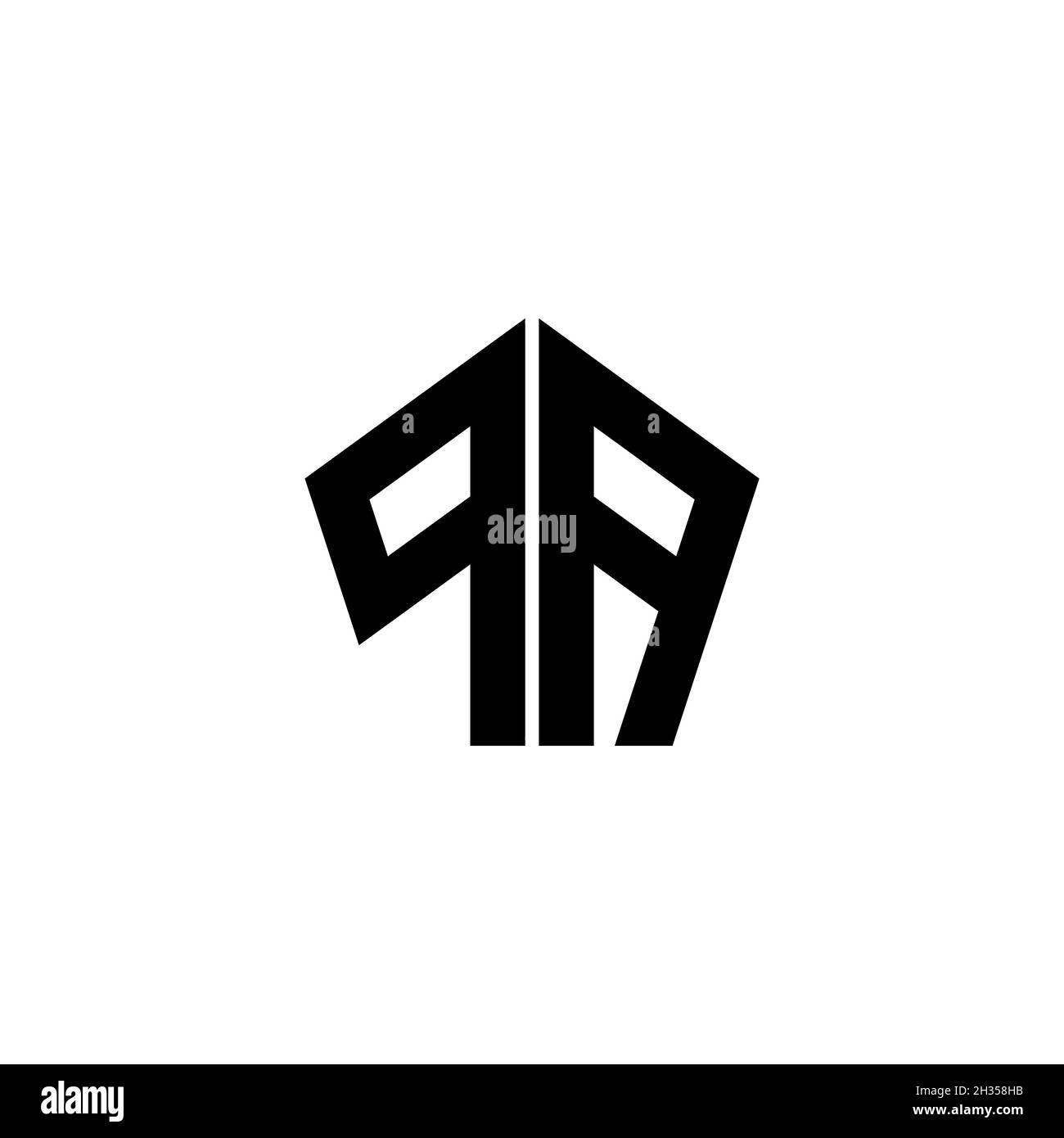 PA Monogram logo letter with polygonal geometric shape style design ...