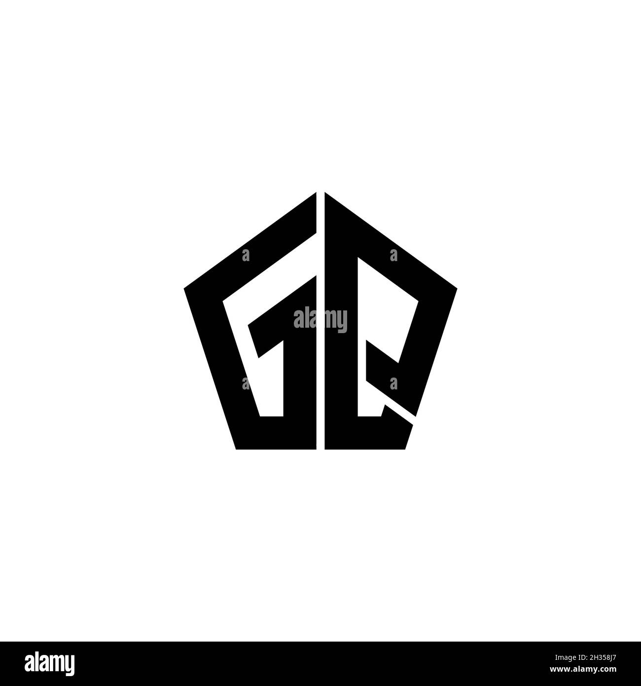 Gq minimal logo Black and White Stock Photos & Images - Alamy