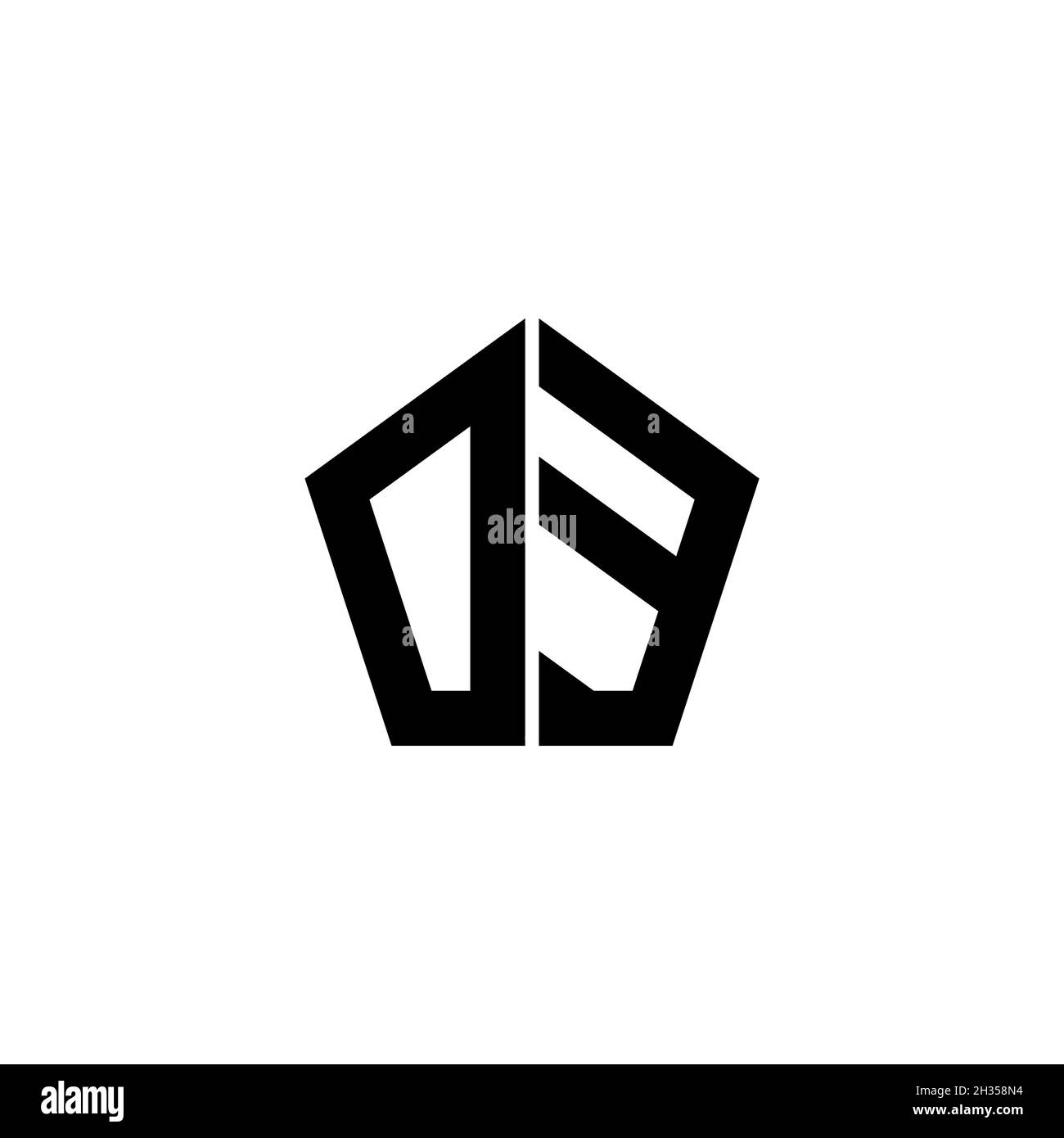OE Monogram logo letter with polygonal geometric shape style design ...