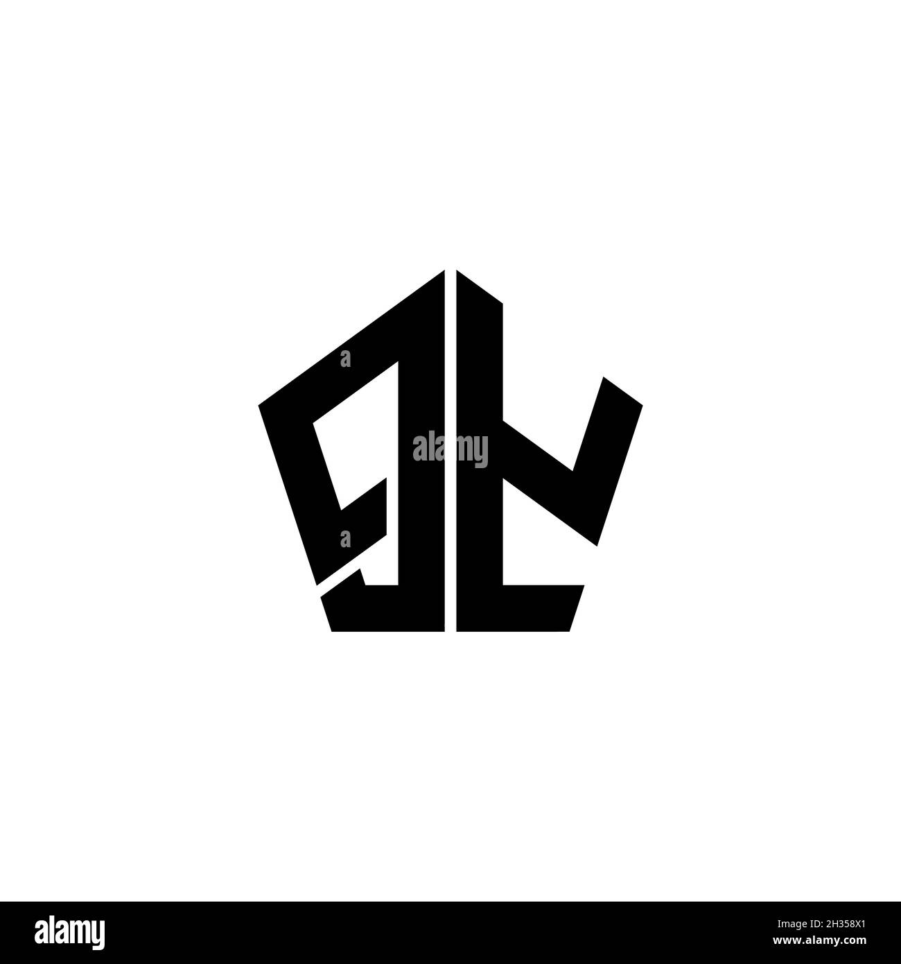 QY Monogram logo letter with polygonal geometric shape style design ...