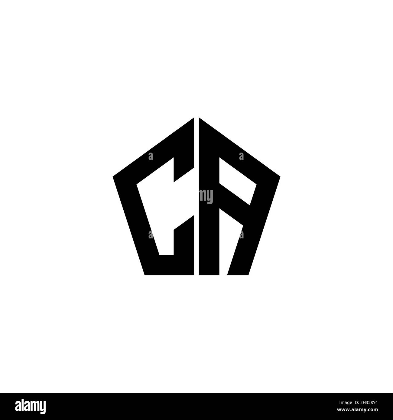 CA Monogram logo letter with polygonal geometric shape style design ...