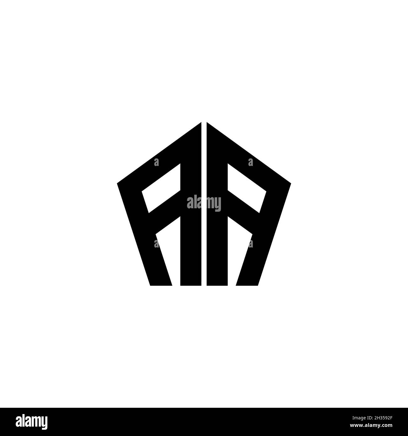 AA Monogram logo letter with polygonal geometric shape style design ...