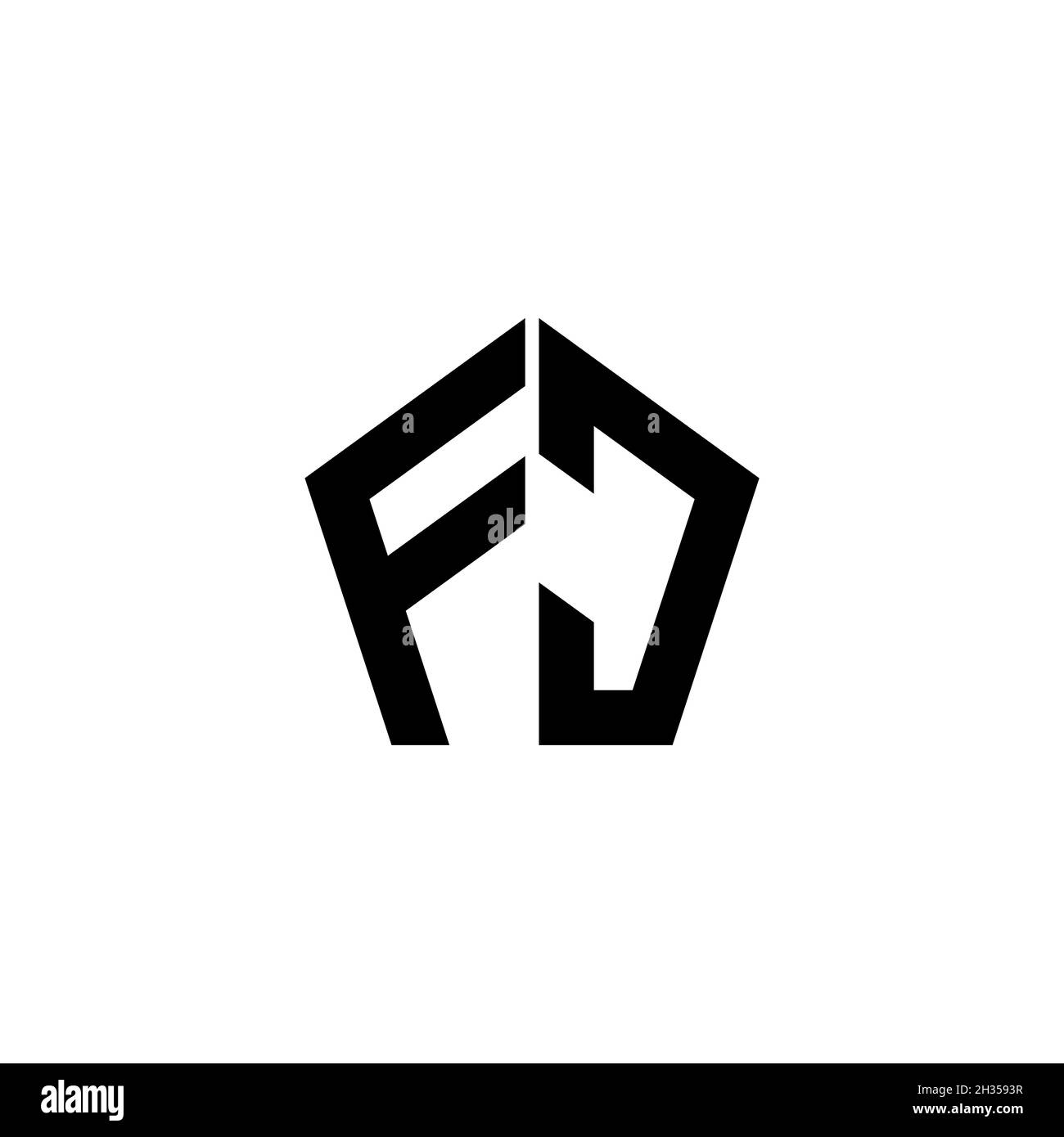 FC Monogram logo letter with polygonal geometric shape style design isolated on white background ...