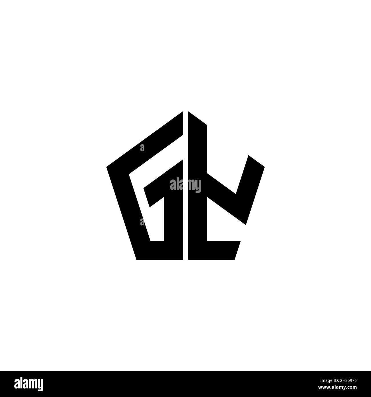 GY Monogram logo letter with polygonal geometric shape style design ...