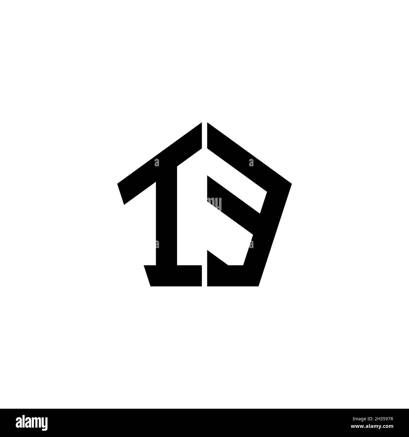 IE Monogram logo letter with polygonal geometric shape style design isolated on white background ...