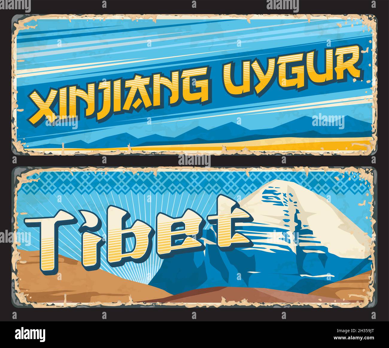 Everest region poster Stock Vector Images - Alamy