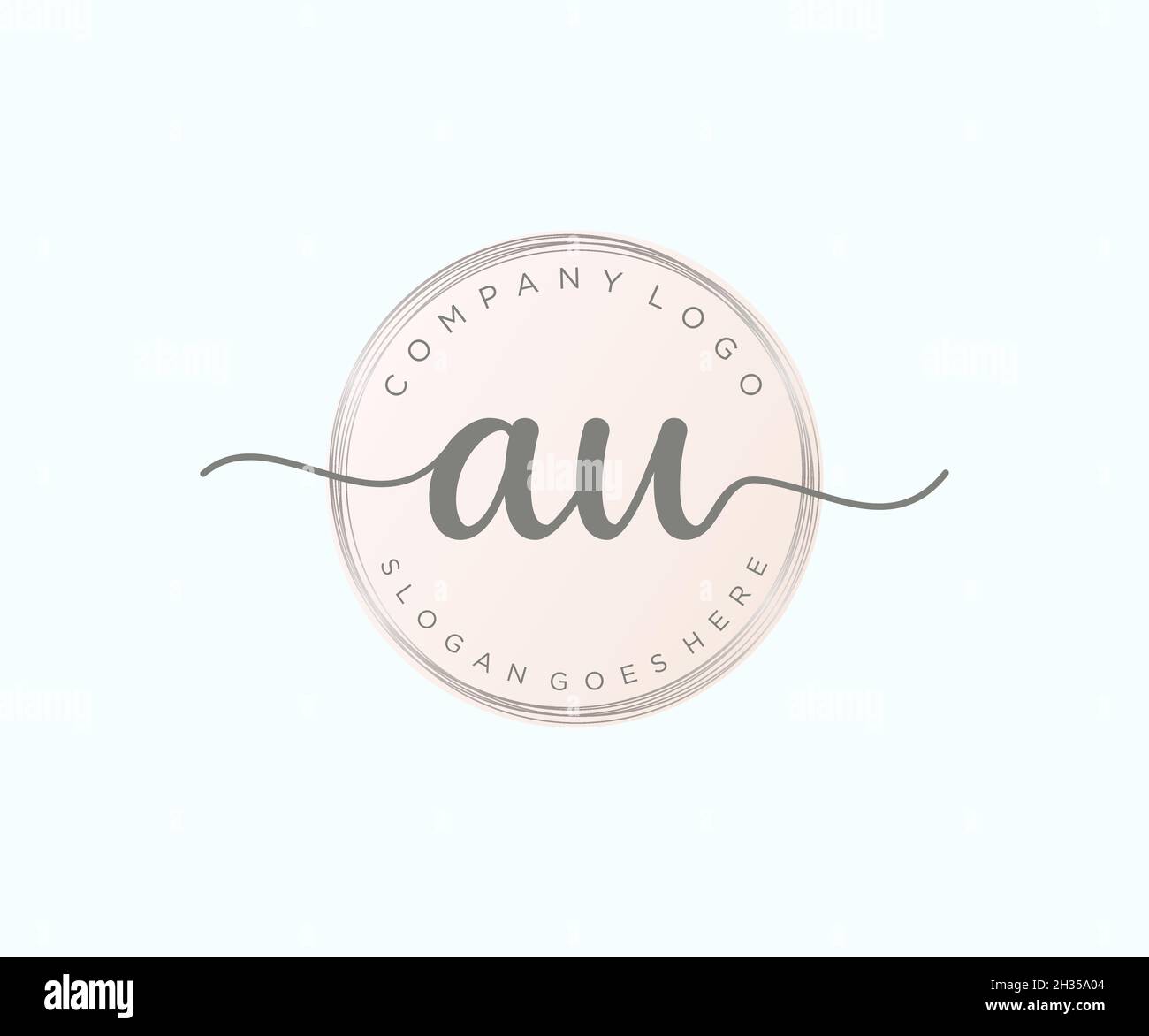 AU feminine logo. Usable for Nature, Salon, Spa, Cosmetic and Beauty ...
