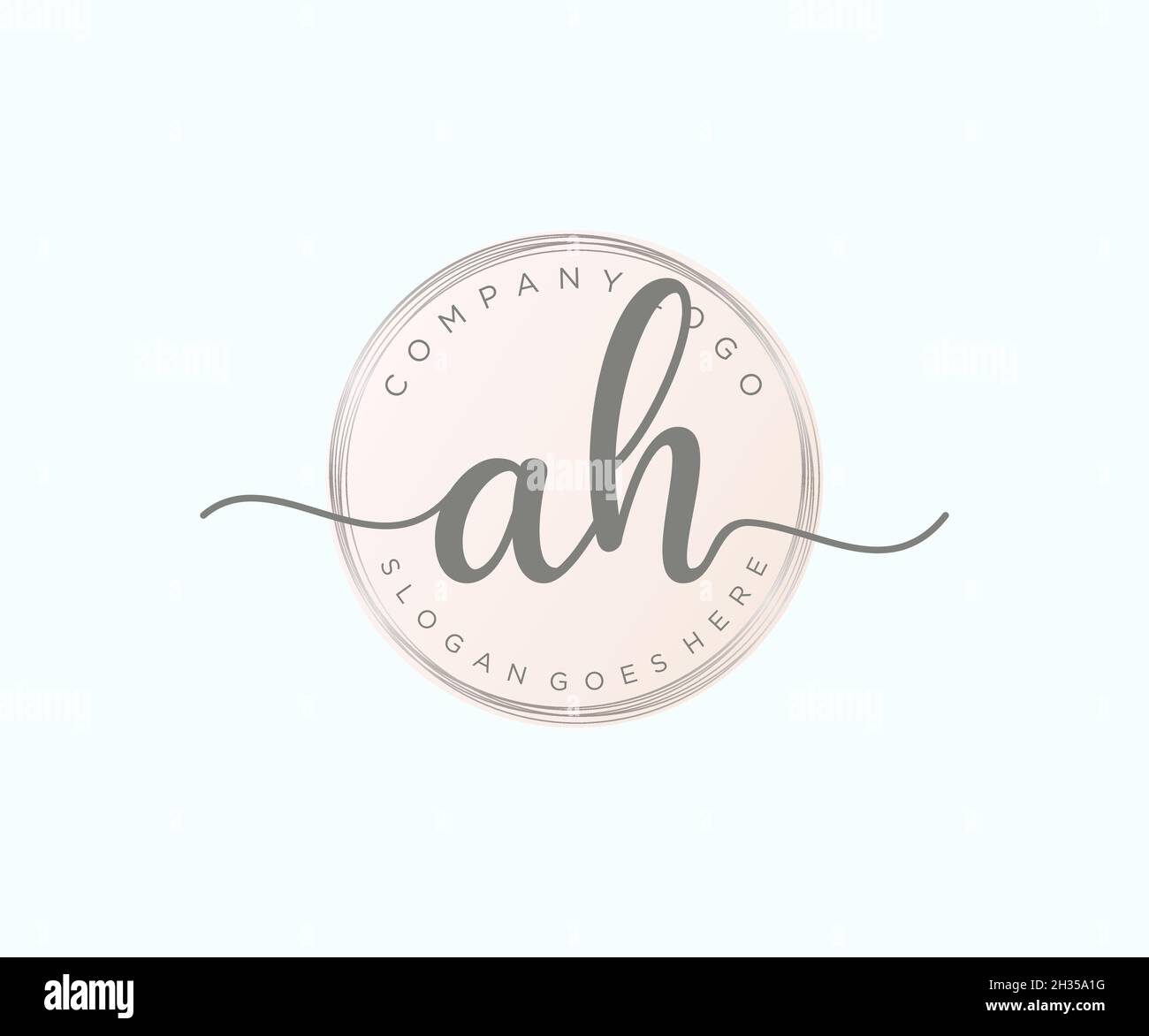 AH feminine logo. Usable for Nature, Salon, Spa, Cosmetic and Beauty ...