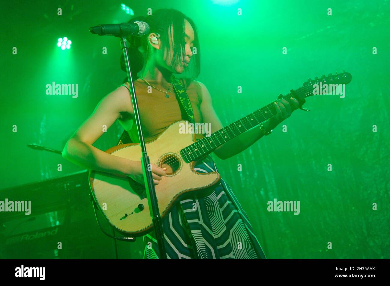 Griff, named Rising Star at the Brit Awards 2021, performing during her ...