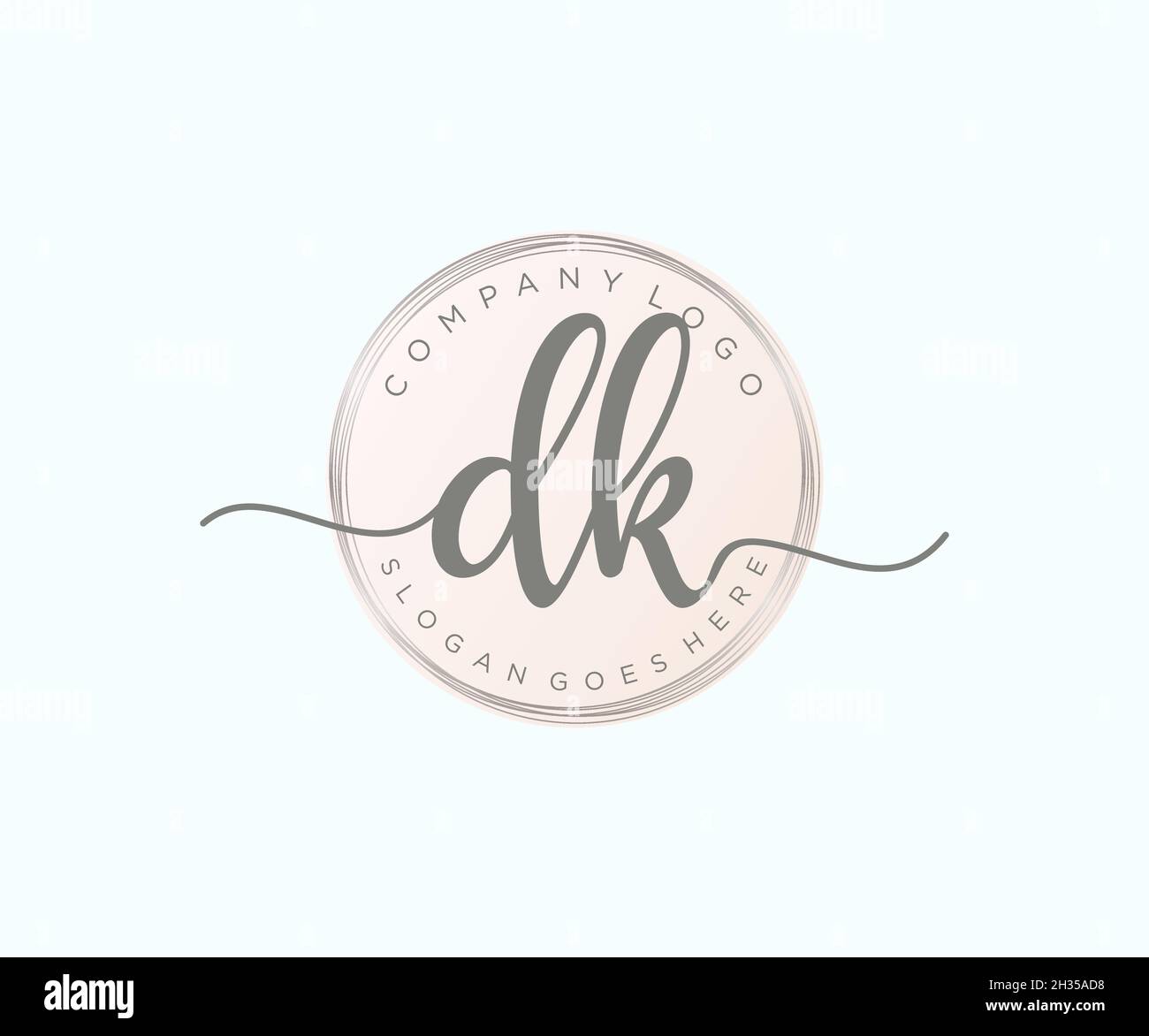 DK feminine logo. Usable for Nature, Salon, Spa, Cosmetic and Beauty ...