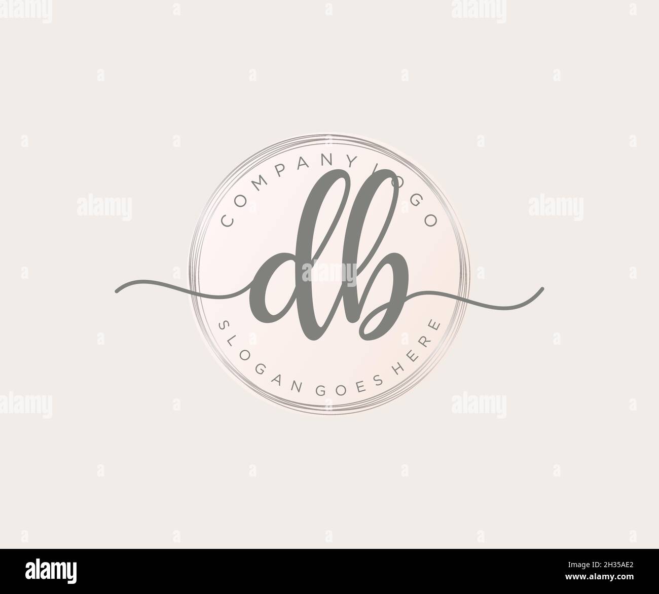 DB feminine logo. Usable for Nature, Salon, Spa, Cosmetic and Beauty ...
