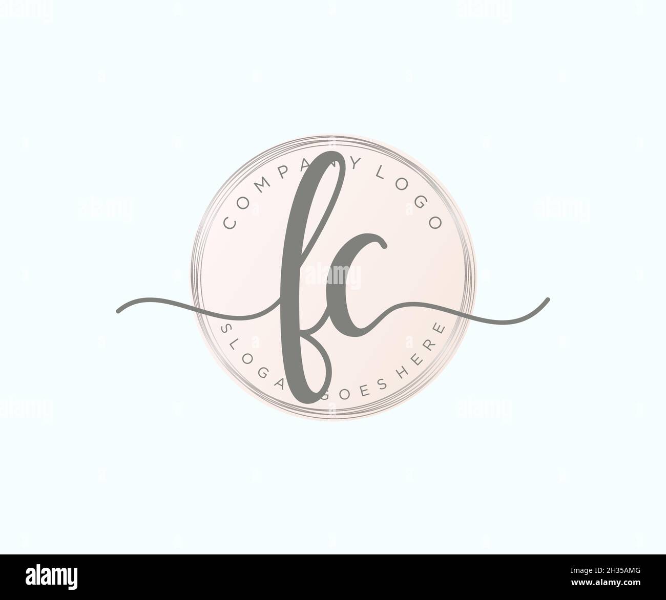 FC feminine logo. Usable for Nature, Salon, Spa, Cosmetic and Beauty ...