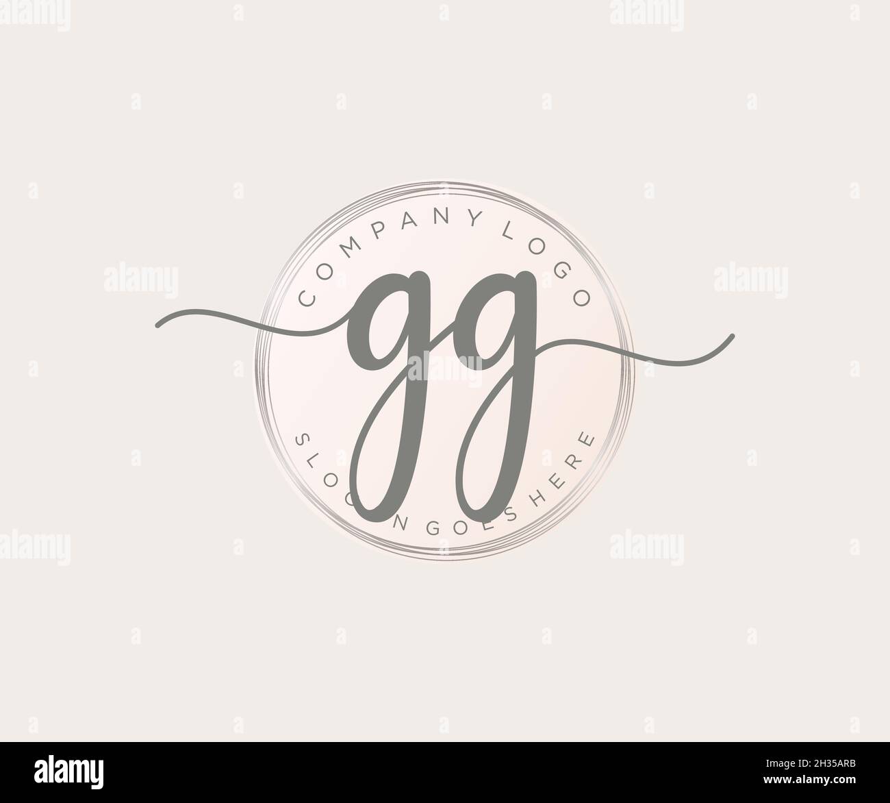 GG feminine logo. Usable for Nature, Salon, Spa, Cosmetic and Beauty ...