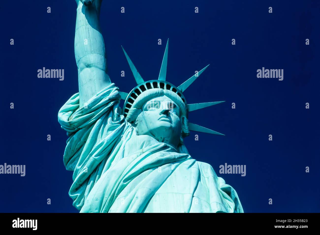 Statue of Liberty Face Stock Photo - Alamy