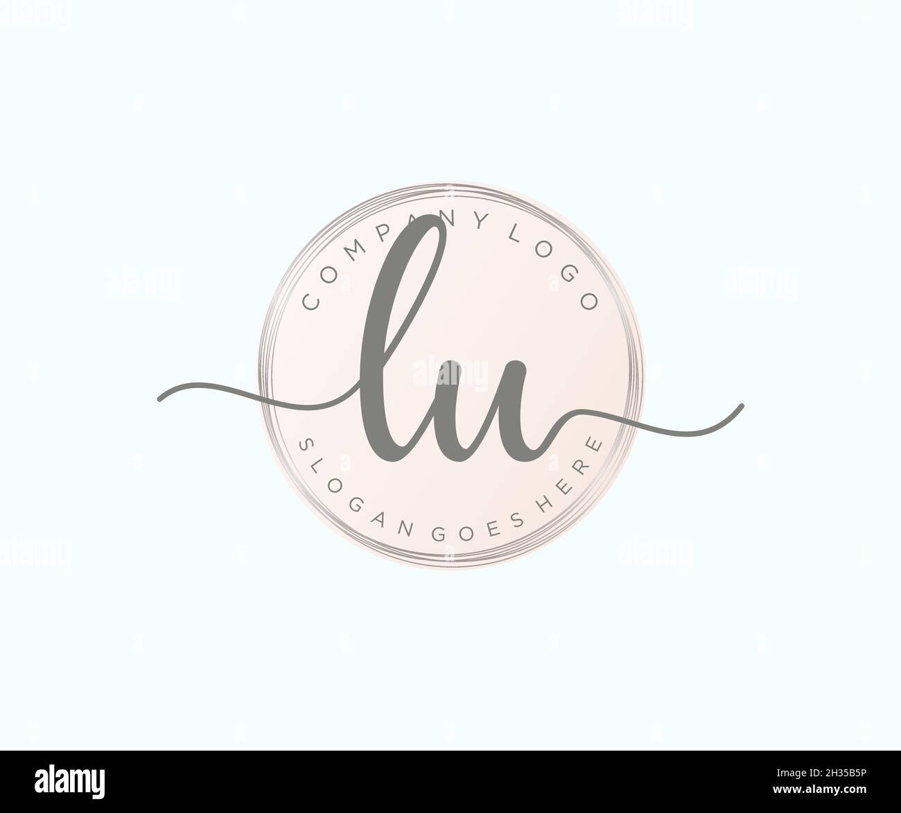 LU feminine logo. Usable for Nature, Salon, Spa, Cosmetic and Beauty ...