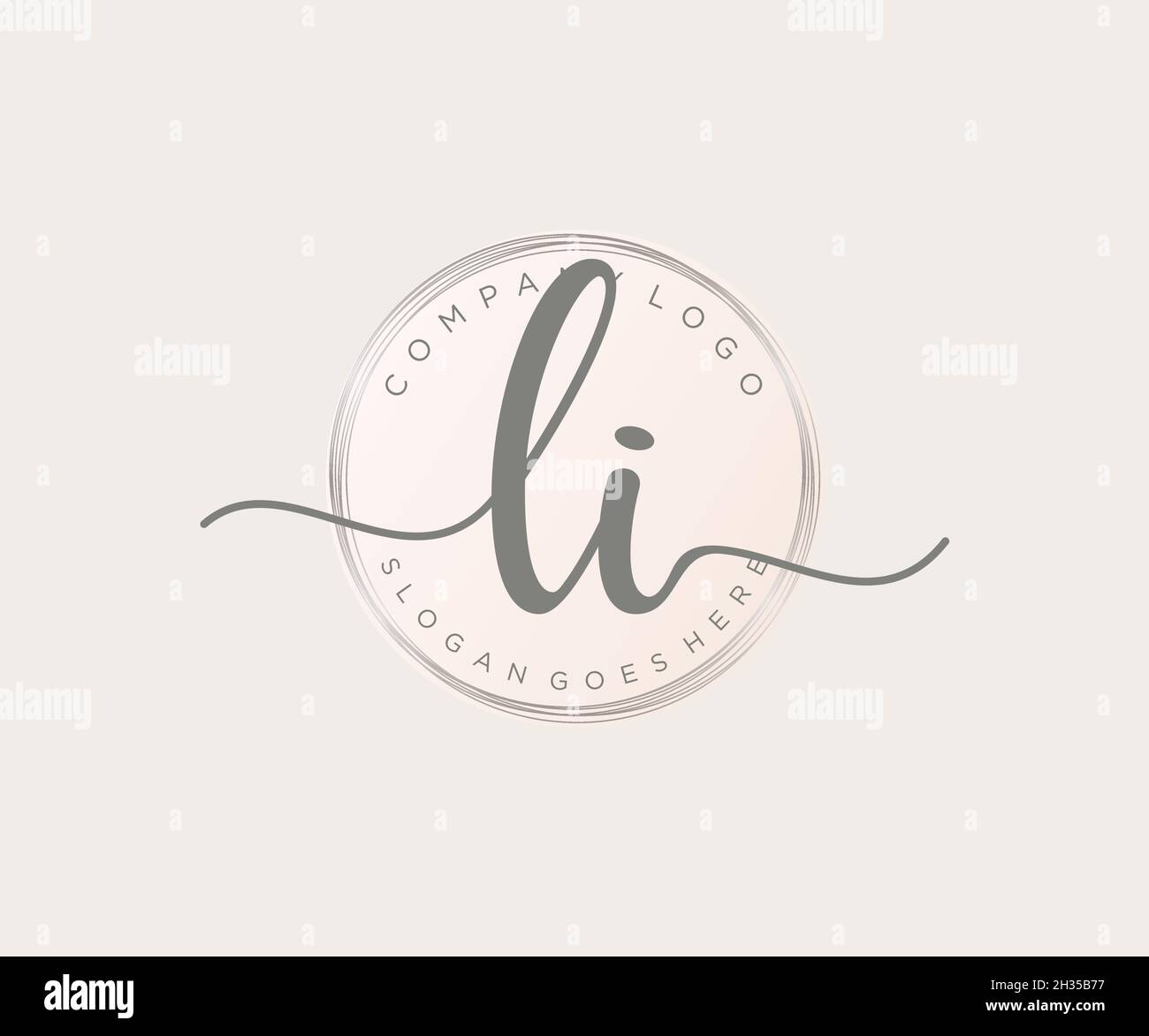 LI feminine logo. Usable for Nature, Salon, Spa, Cosmetic and Beauty ...