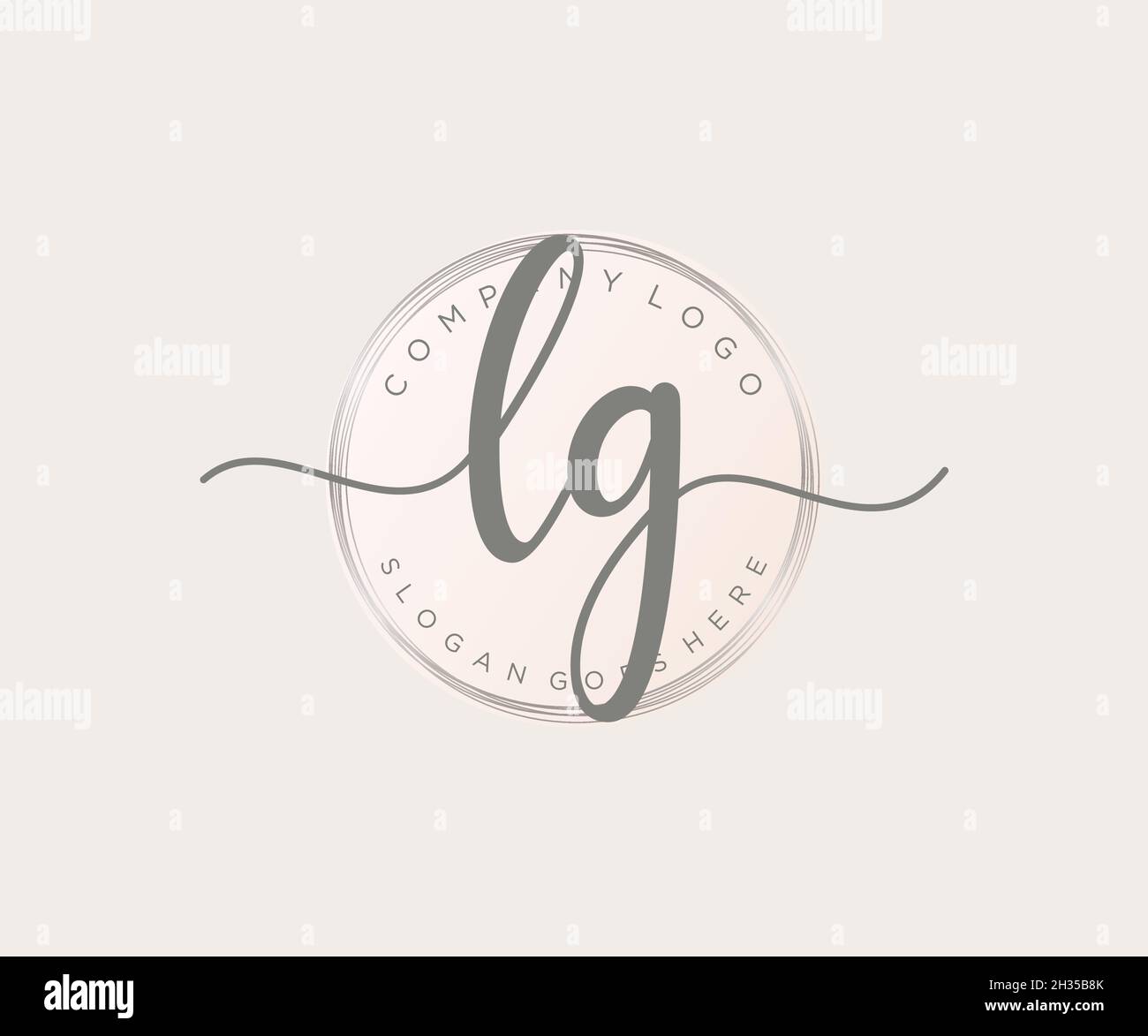 LG feminine logo. Usable for Nature, Salon, Spa, Cosmetic and Beauty ...