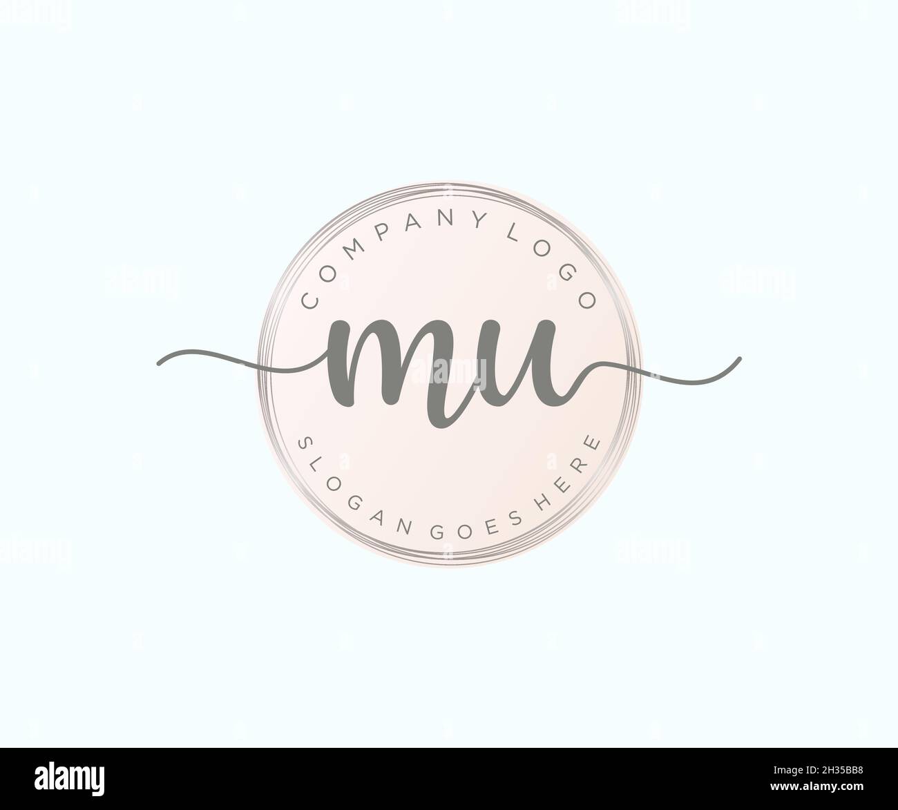 MU feminine logo. Usable for Nature, Salon, Spa, Cosmetic and Beauty ...