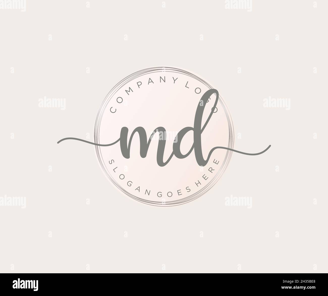 MD feminine logo. Usable for Nature, Salon, Spa, Cosmetic and Beauty ...