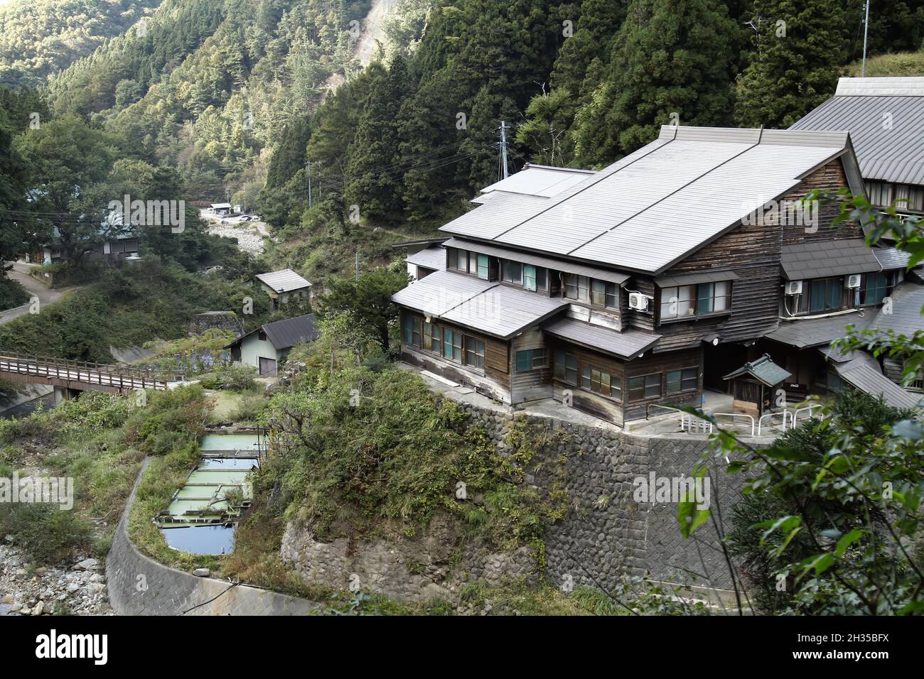 Yudanaka, Nagano, Japan, 2021-21-10 , Jigokudani Hot Spring Korakukan ...